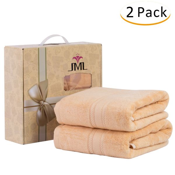 JML Bath Towels, Bamboo Bath Towels(2 Pack, 27" x 55"), 500GSM - Soft ...